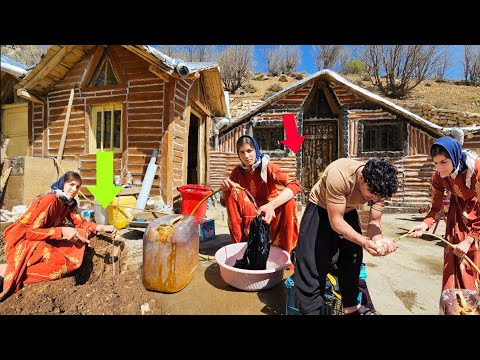 Brave Nomadic Mother Creating a Better Life in the Mountain Shelter