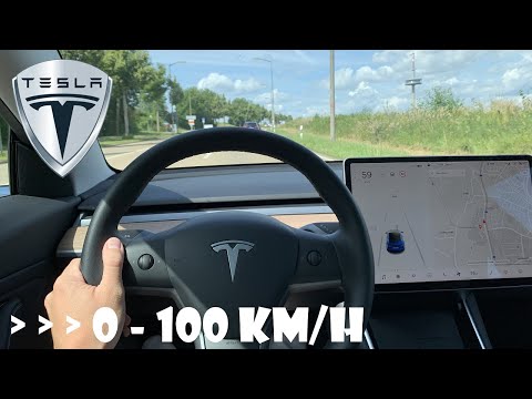Tesla Model 3 Performance | Beschleunigung 0-100 km/h | Electric Car Acceleration | POV Drive