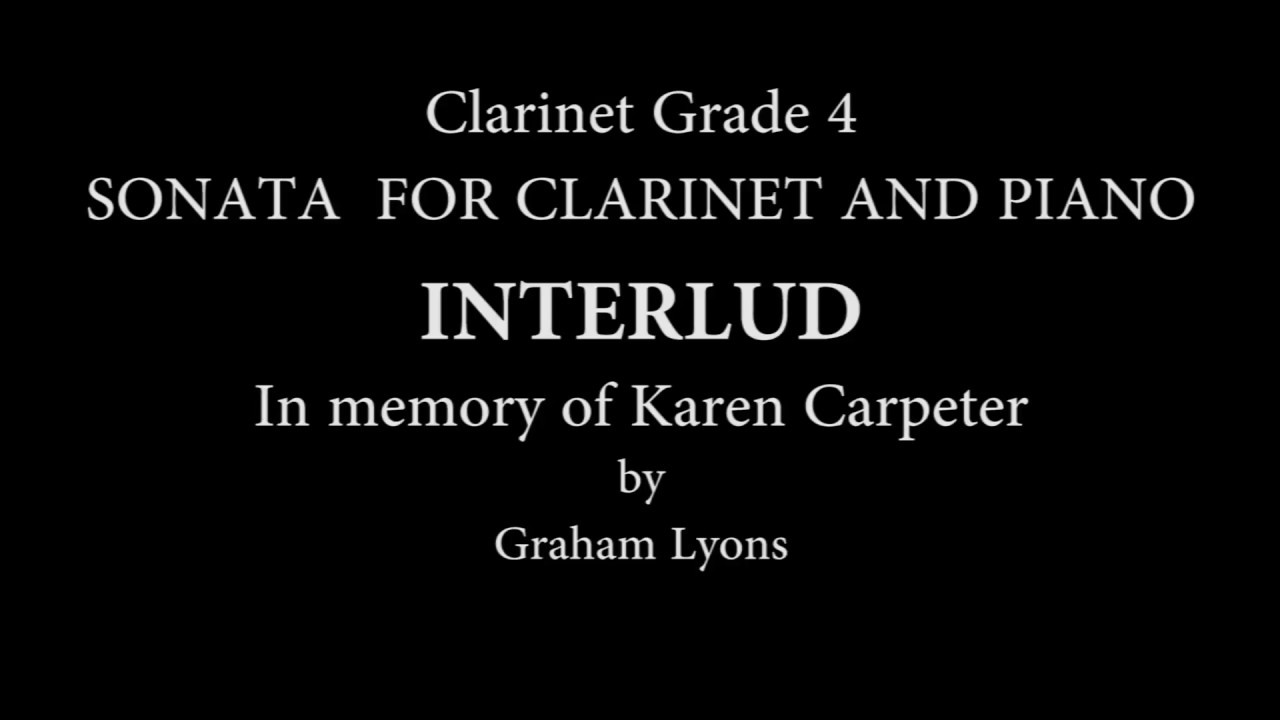 SONATA FOR CLARINET AND PIANO Interlud by Graham Lyons - YouTube