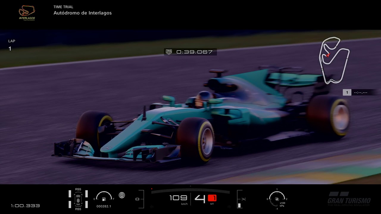 GT SPORT Hotlap Mercedes F1 W08 @ Interlagos - YouTube