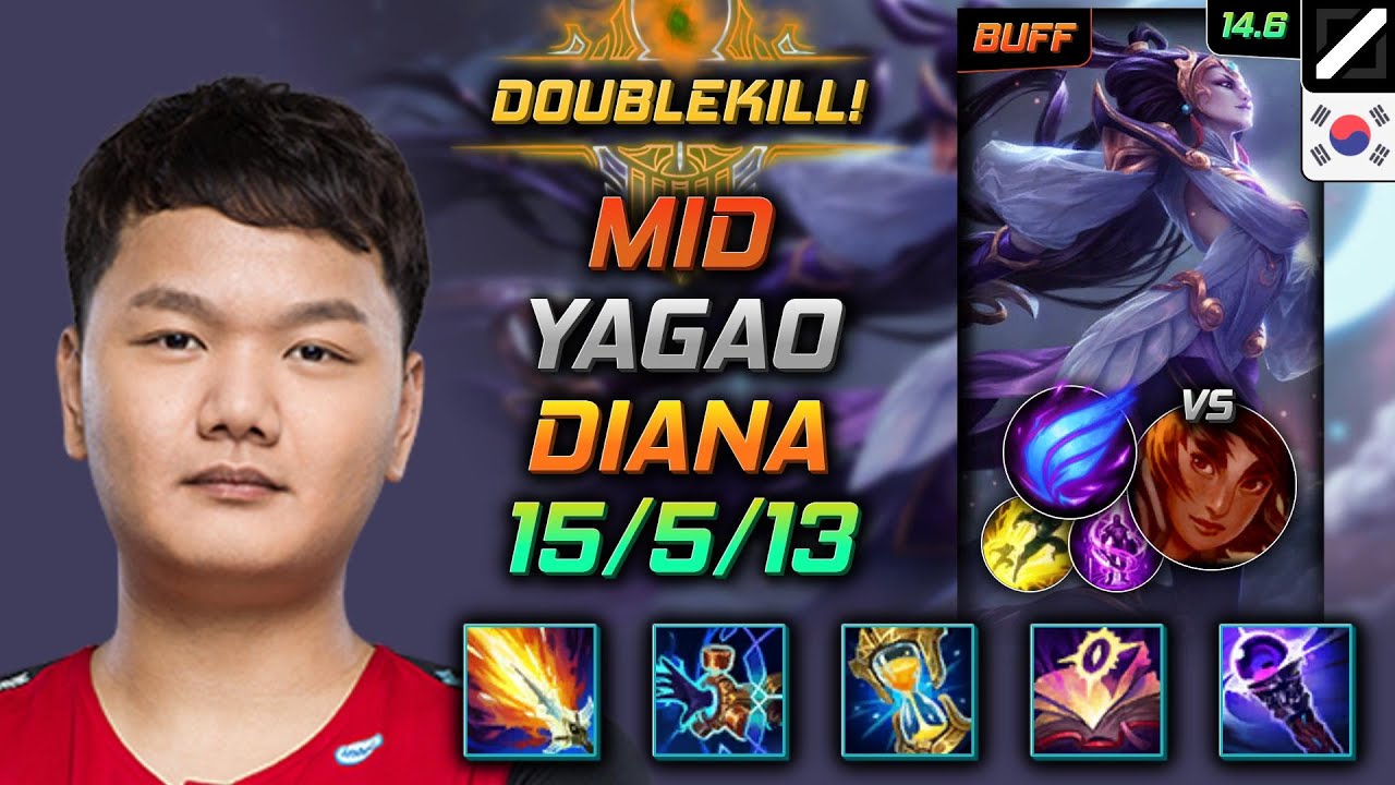 Diana Mid Build Yagao Lich Bane Phase Rush - LOL KR GrandMaster Patch ...