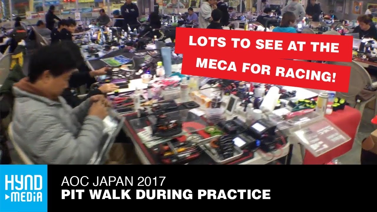 2017 AOC Japan Practice Day Pit Walk. Yatabe Arena Best RC Track in ...