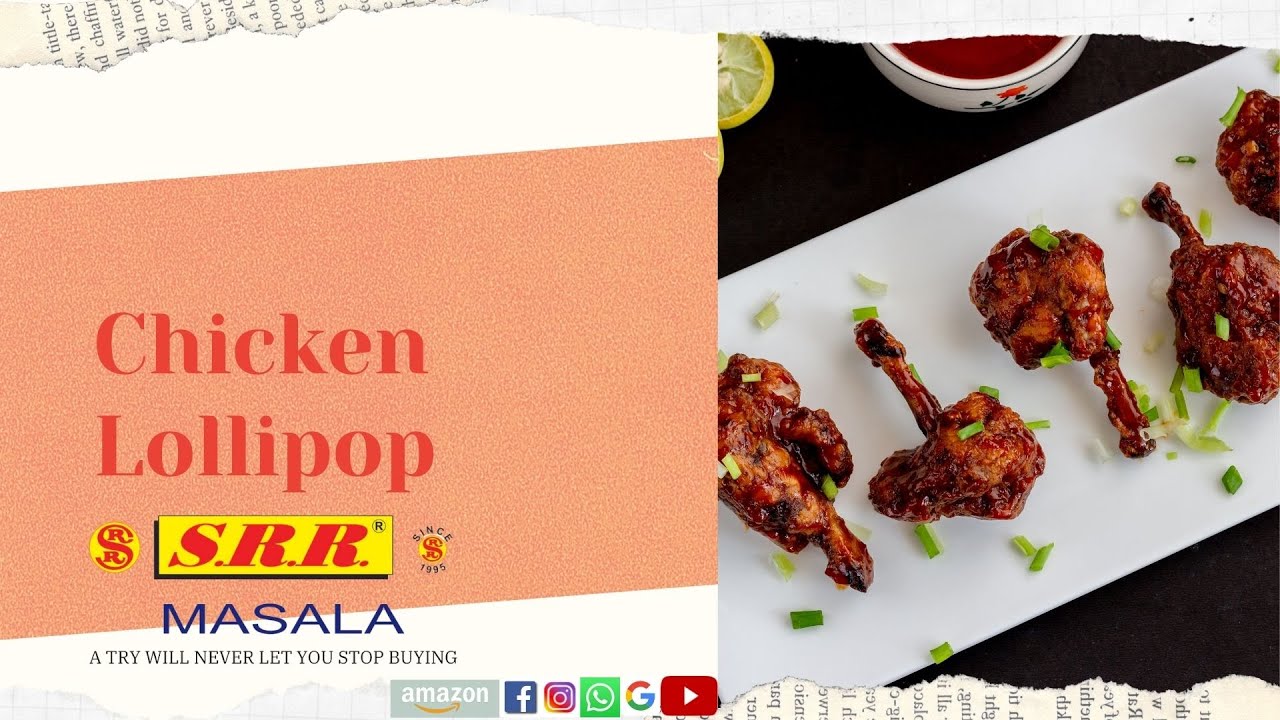 SRR Chicken Lollipop Recipe l Chicken Dry Fry l Lollipop Masala l Easy ...