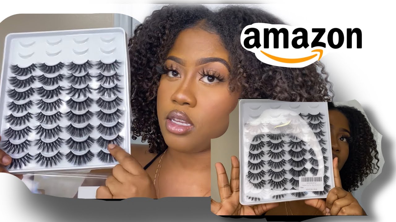 Amazon Lash try Haul || Affordable Amazon lashes - YouTube