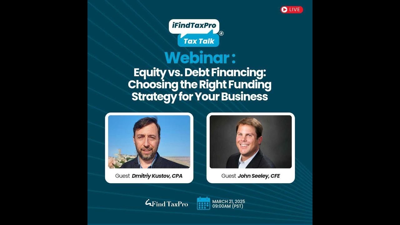 Webinar: Equity vs. Debt Financing: Choosing the Right Funding Strategy ...