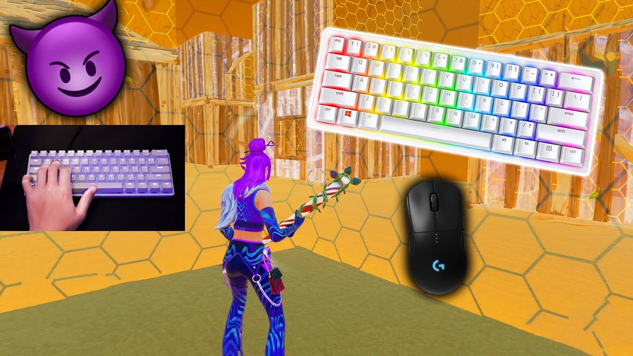 RAZER Huntsman Mini ASMR😍ASMR Piece Control 1v1🏆Satisfying Fortnite 4K ...