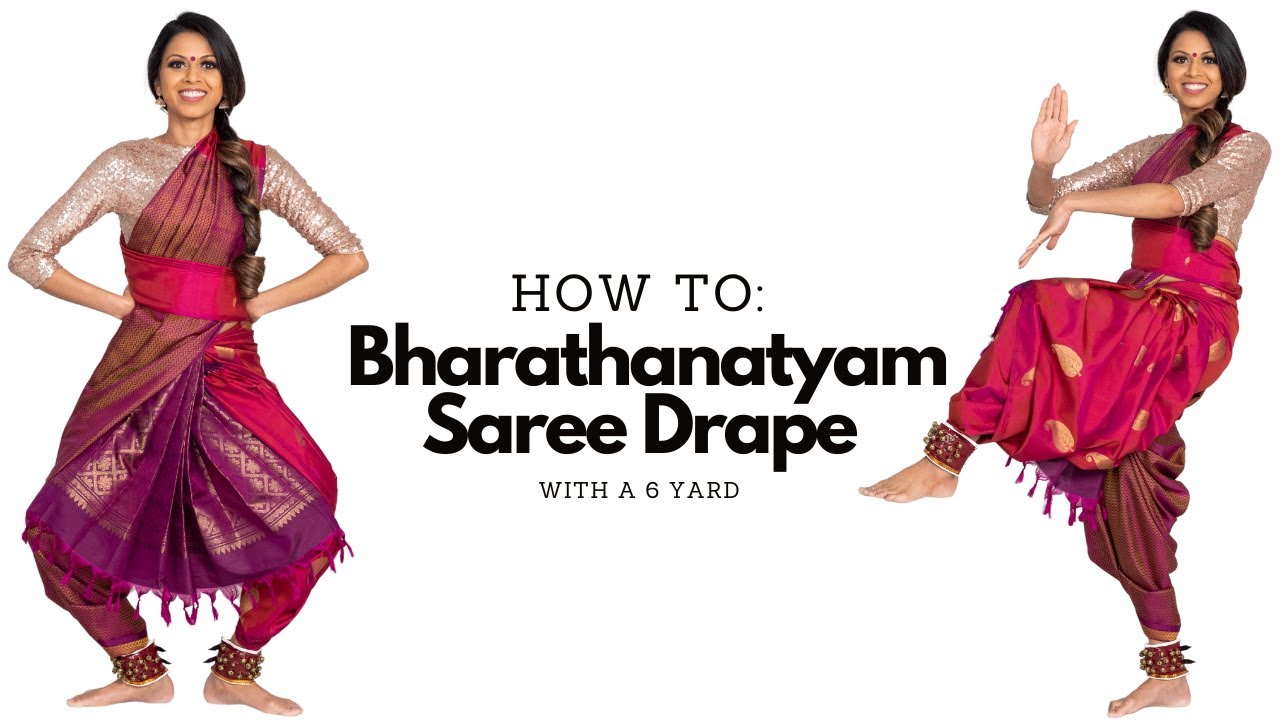 How to Perfectly Drape a Bharatanatyam Dance Saree | saree draping ...