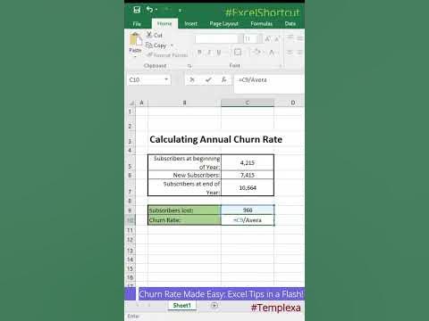 Unlocking Business Insights: Excel's Churn Rate Calculation Simplified in a Snap! #ytshorts # ...