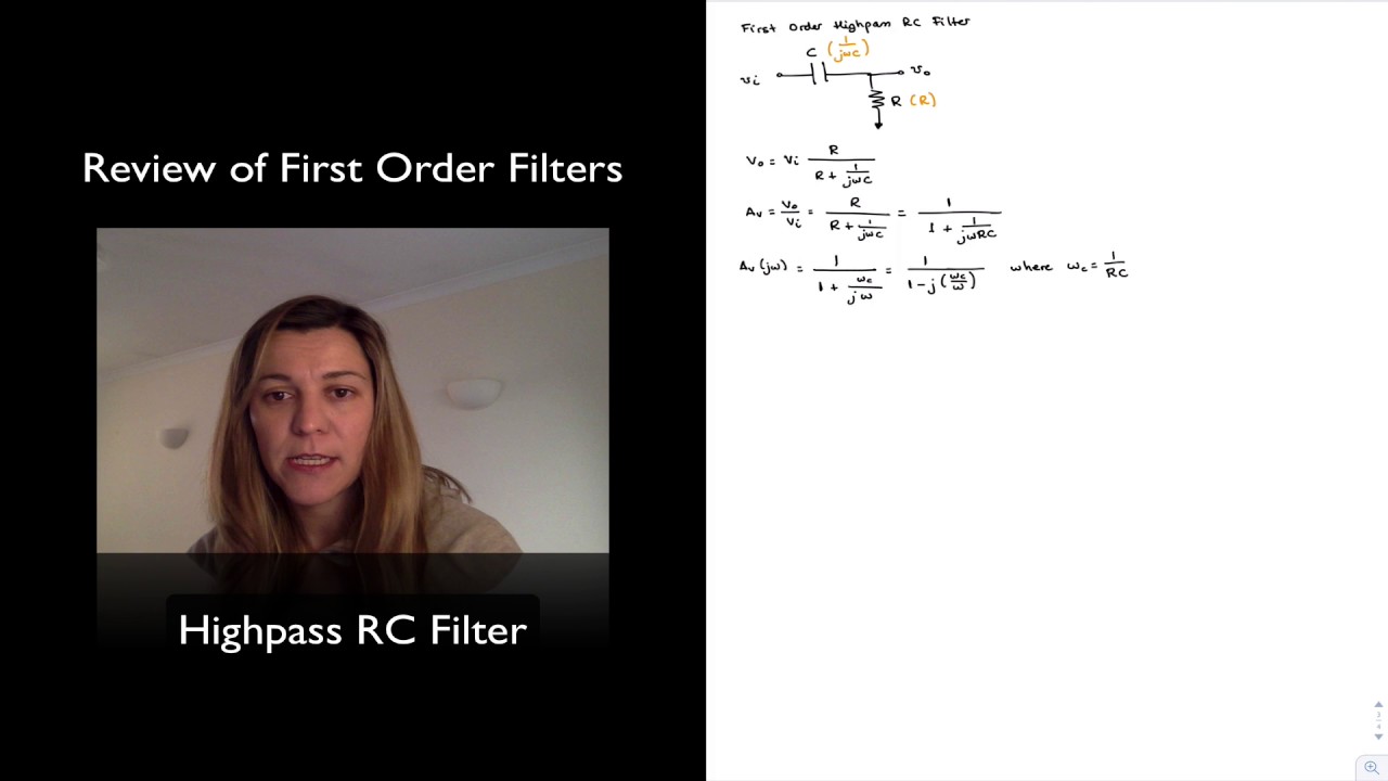 First-Order Highpass RC Filter - YouTube