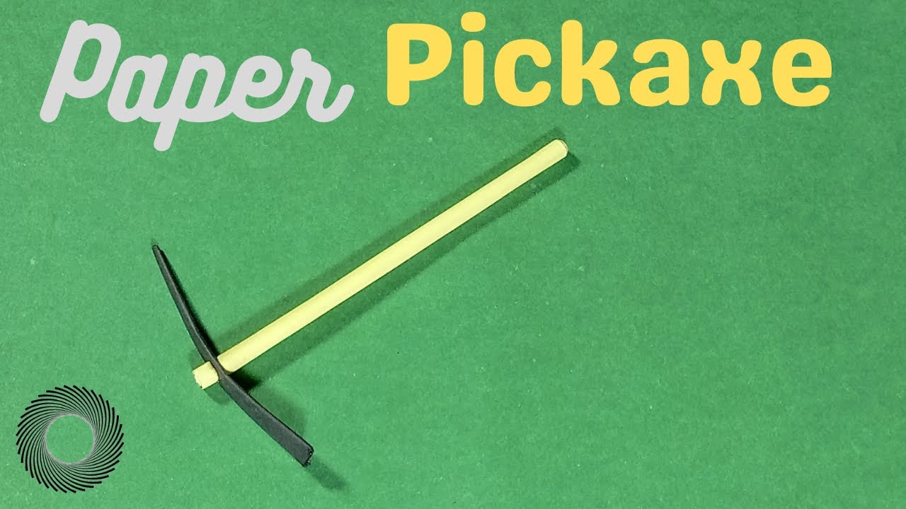 How to make a paper pickaxe | R black craft studio. - YouTube