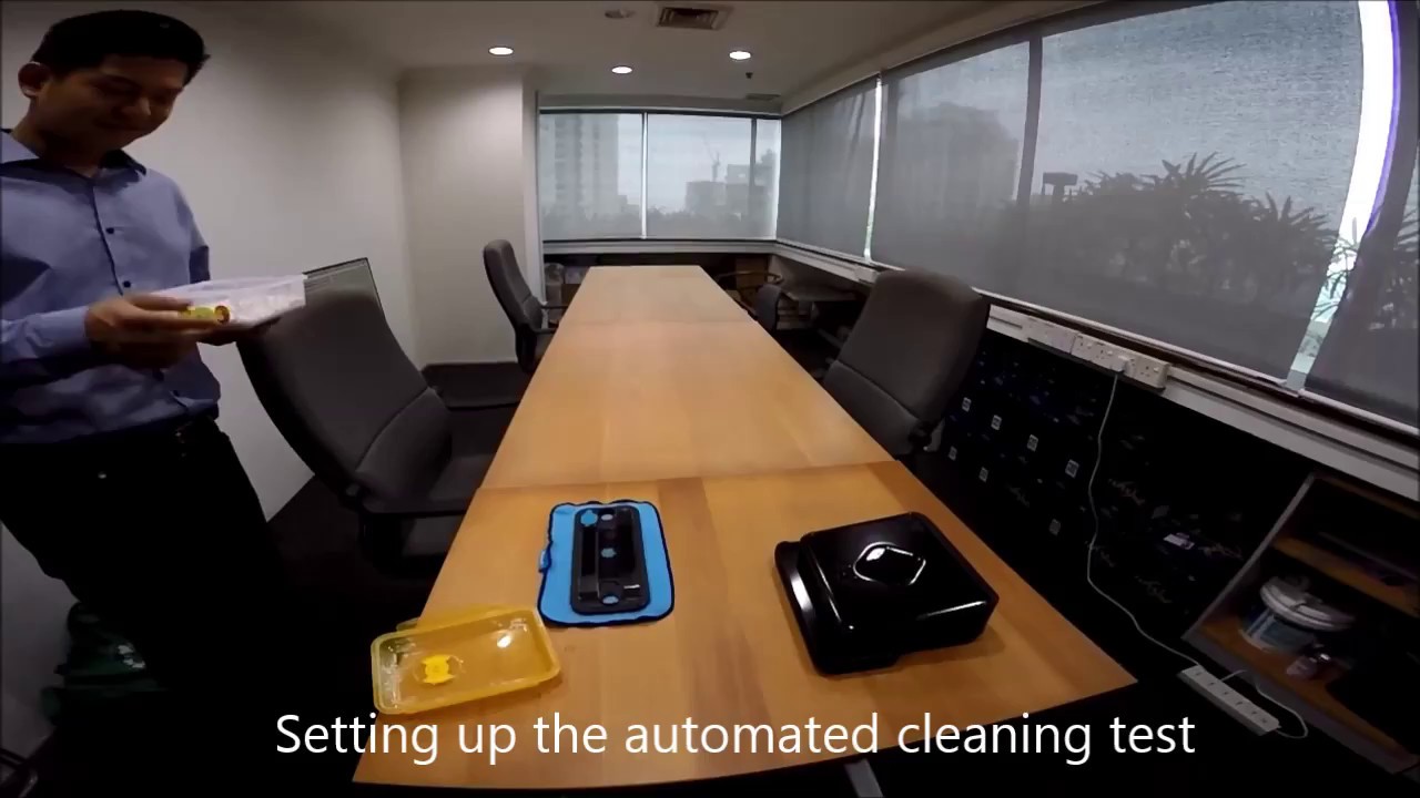 Automatic Cleaning of Lightshelf with iRobot Braava 300 - YouTube