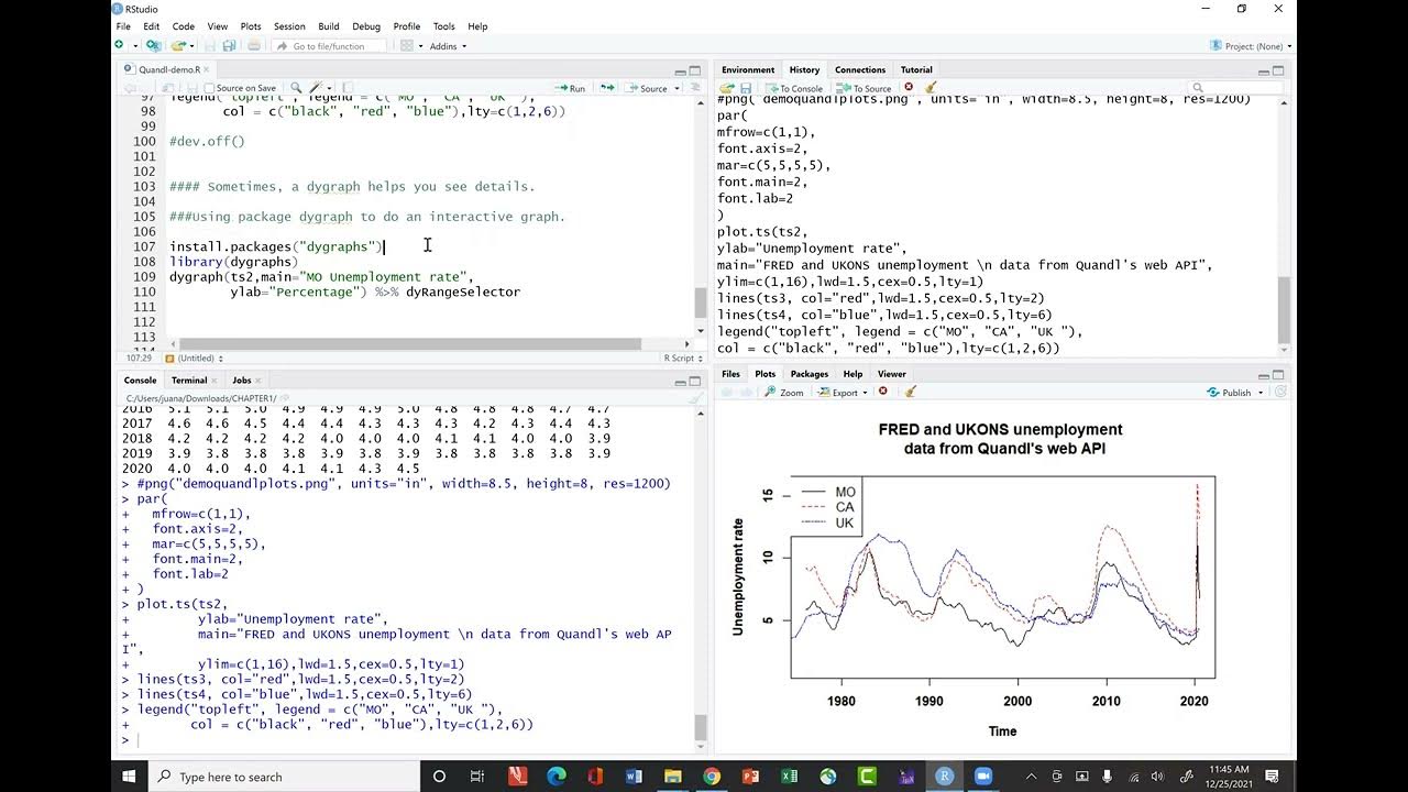 Chapter1-4 bis Illustrating Quandl API in R - YouTube