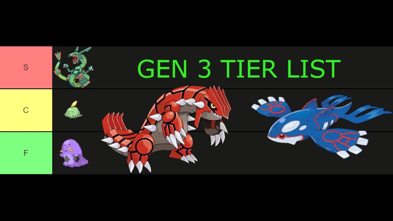 The Ultimate Pokémon Generation 3 Tier List - YouTube