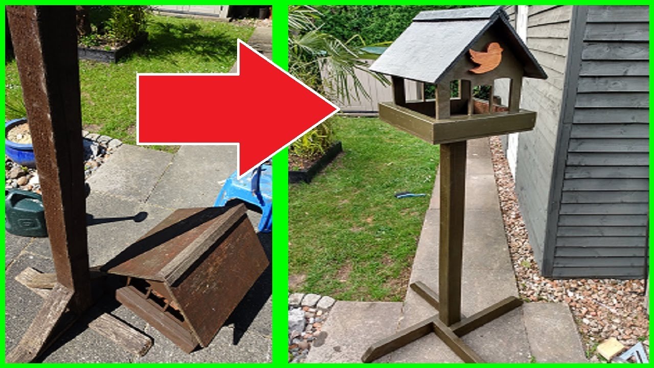 Restoring an Old Forgotten Bird Table - YouTube