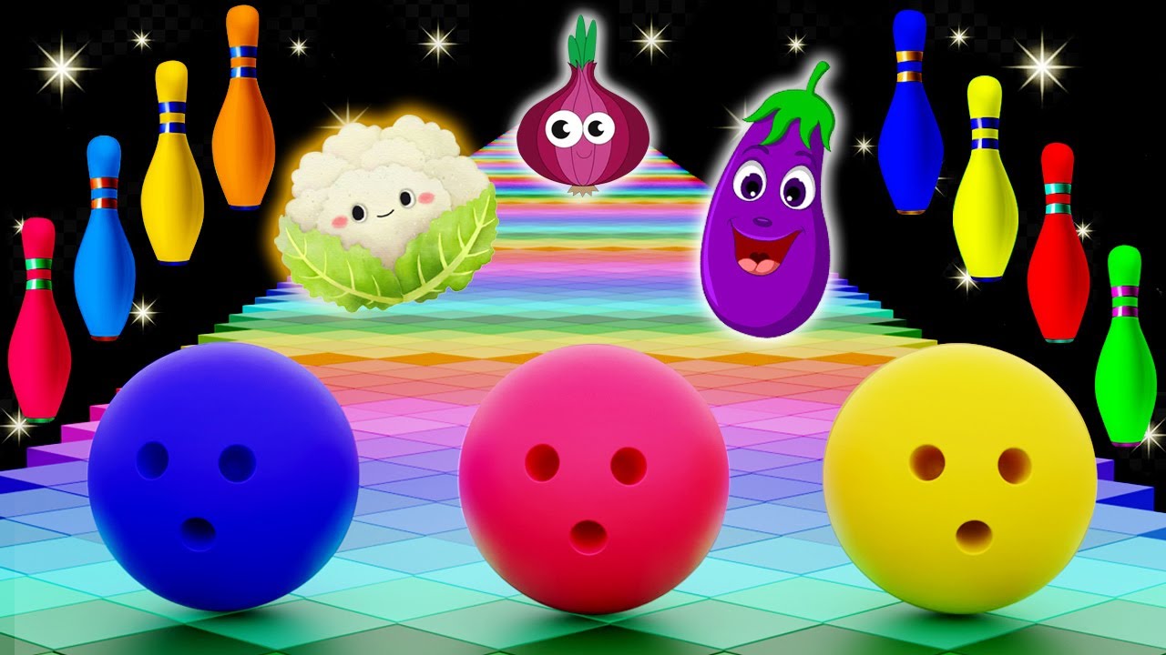 Vegetables with bowling ball | Bowling Ball Adventure For Kids ...
