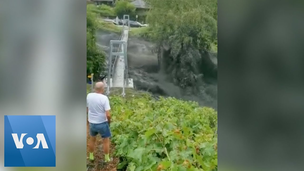 Flash Floods Ravage Switzerland Alps After Heavy Rain - YouTube