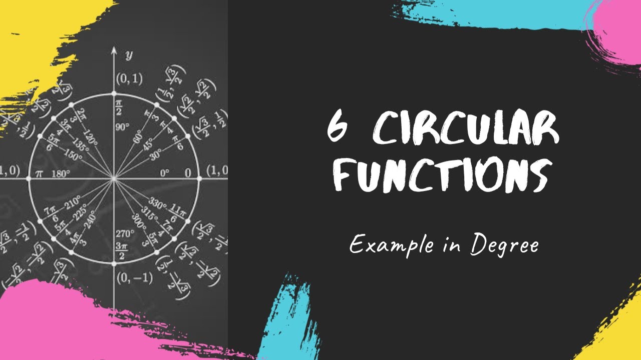Evaluating the 6 Circular Functions with Degree Measure - YouTube