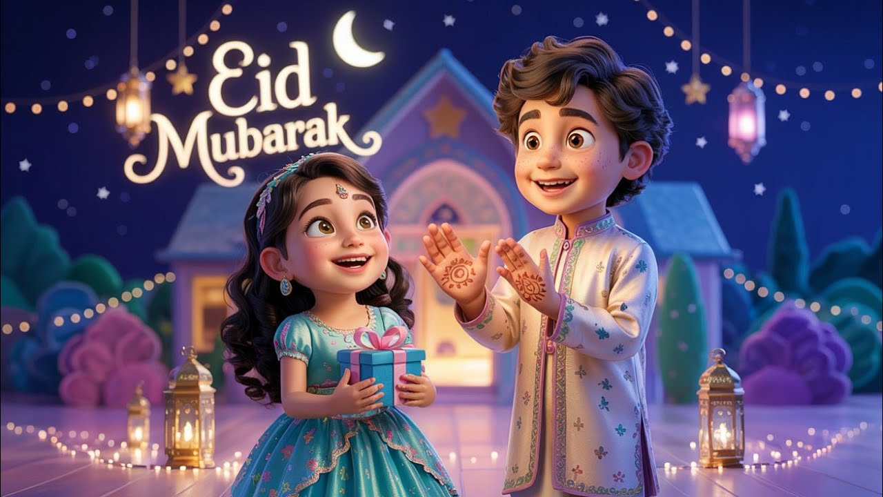 Eid Mubarak A Joyful and Heartwarming Song for Kids Muslim celebration MuslimKidsSong nursery rhyme