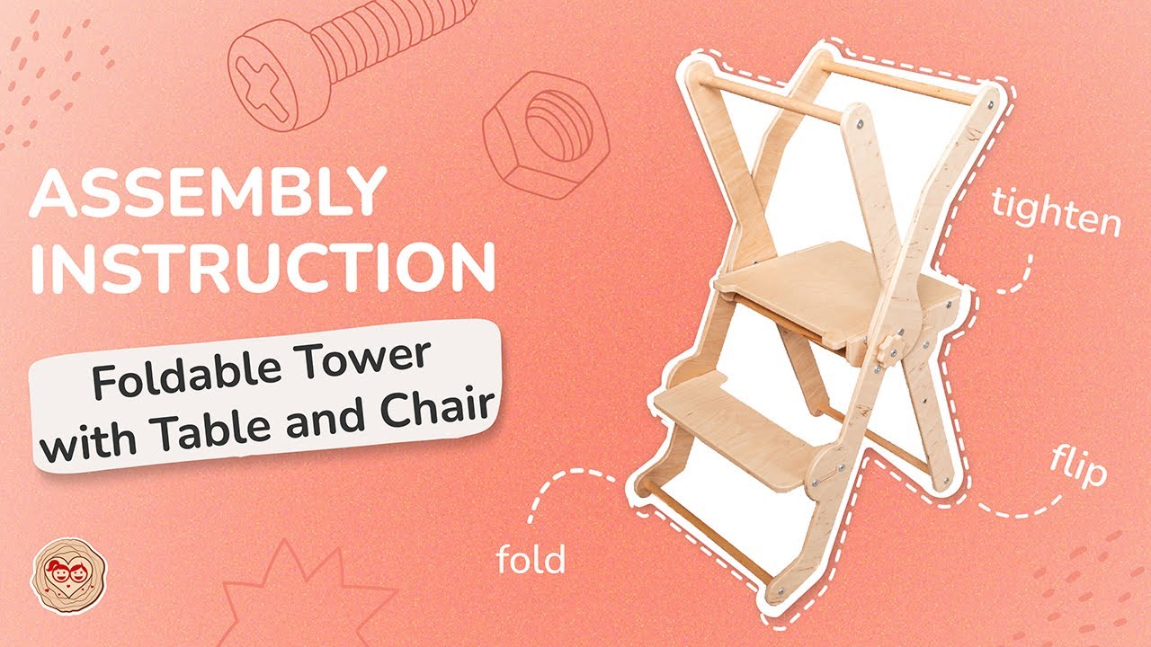 Foldable Tower with Table and Chair assembly instructions - YouTube