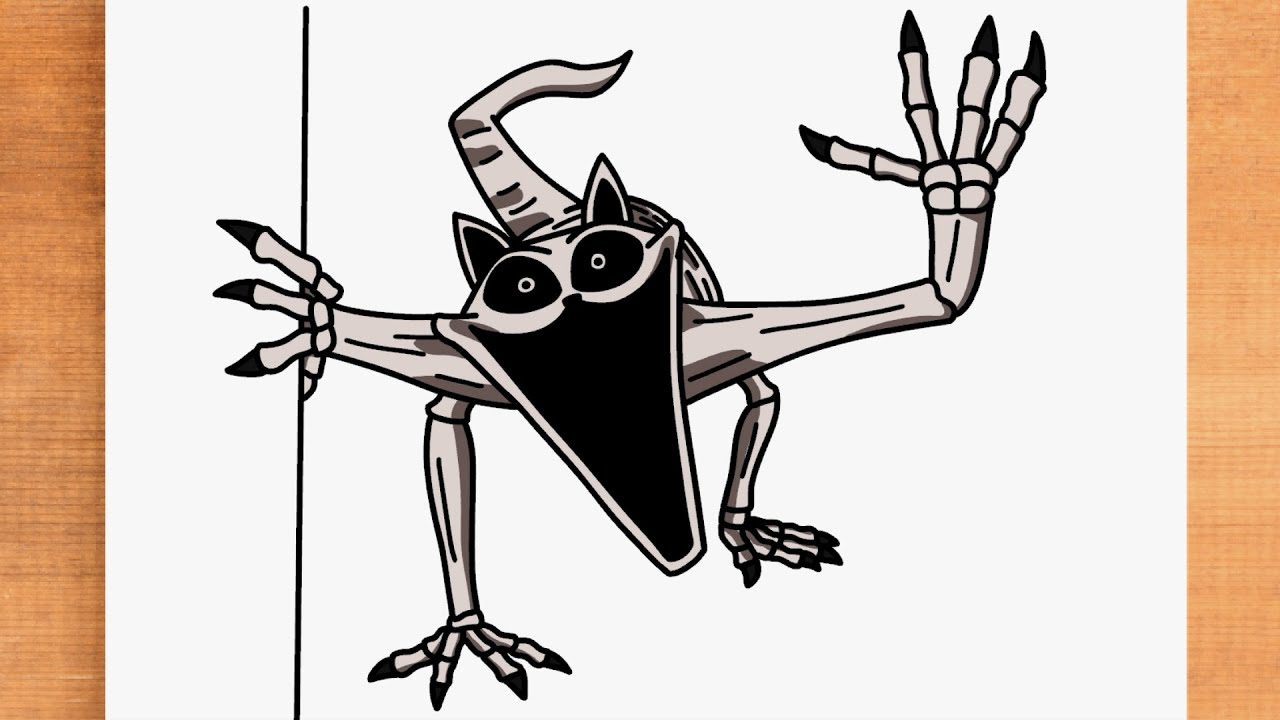 How to draw Nightmare Catnap Smiling Critters Poppy Playtime 3 step by ...