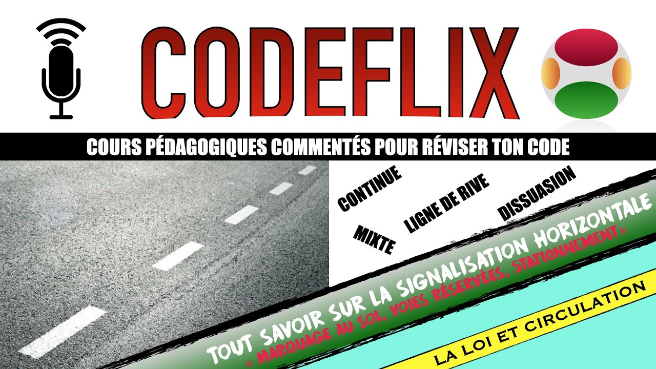 COURS DE CODE GRATUIT : Tout savoir sur la signalisation HORIZONTALE ...