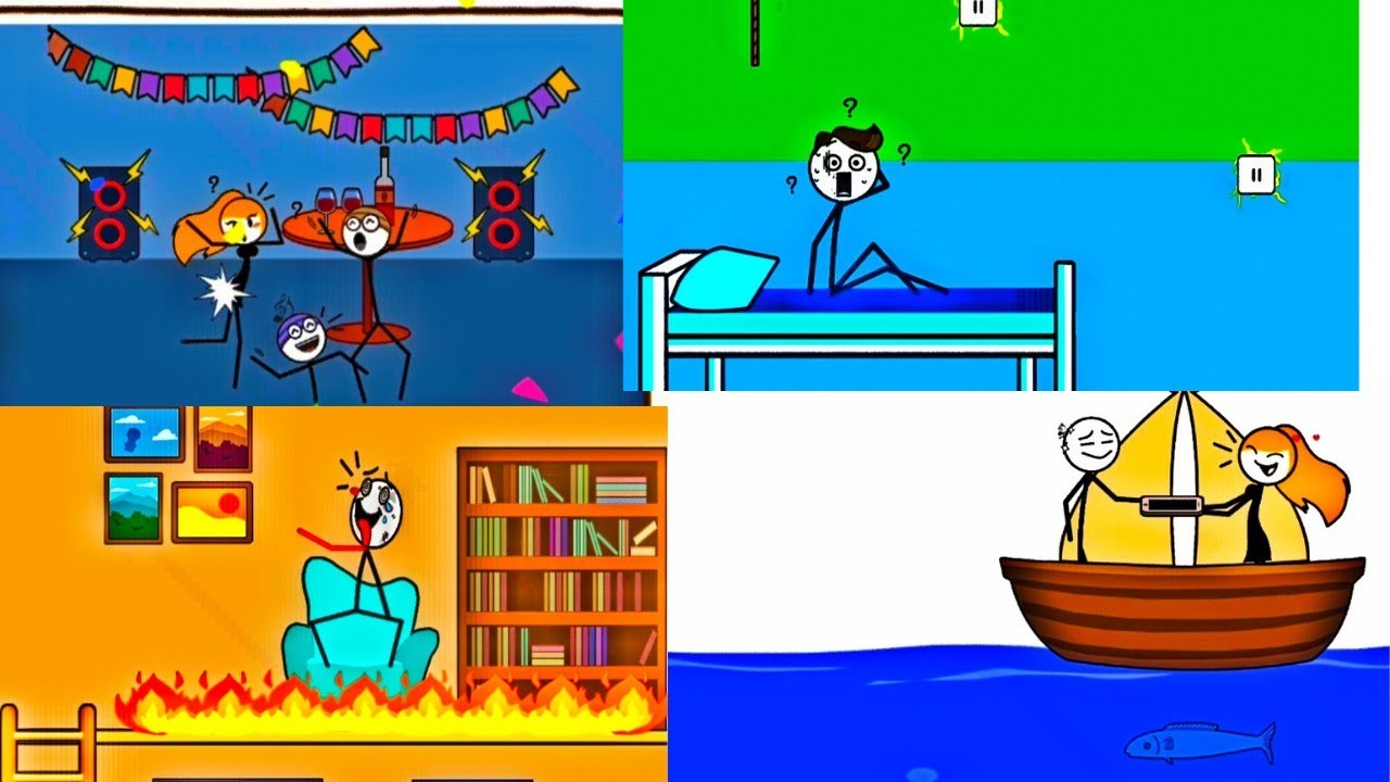 THEIFPUZZLE LEVEL 741- 760 FUNNY STICKMAN BRAINSTORMING GAME (WEEGON ...