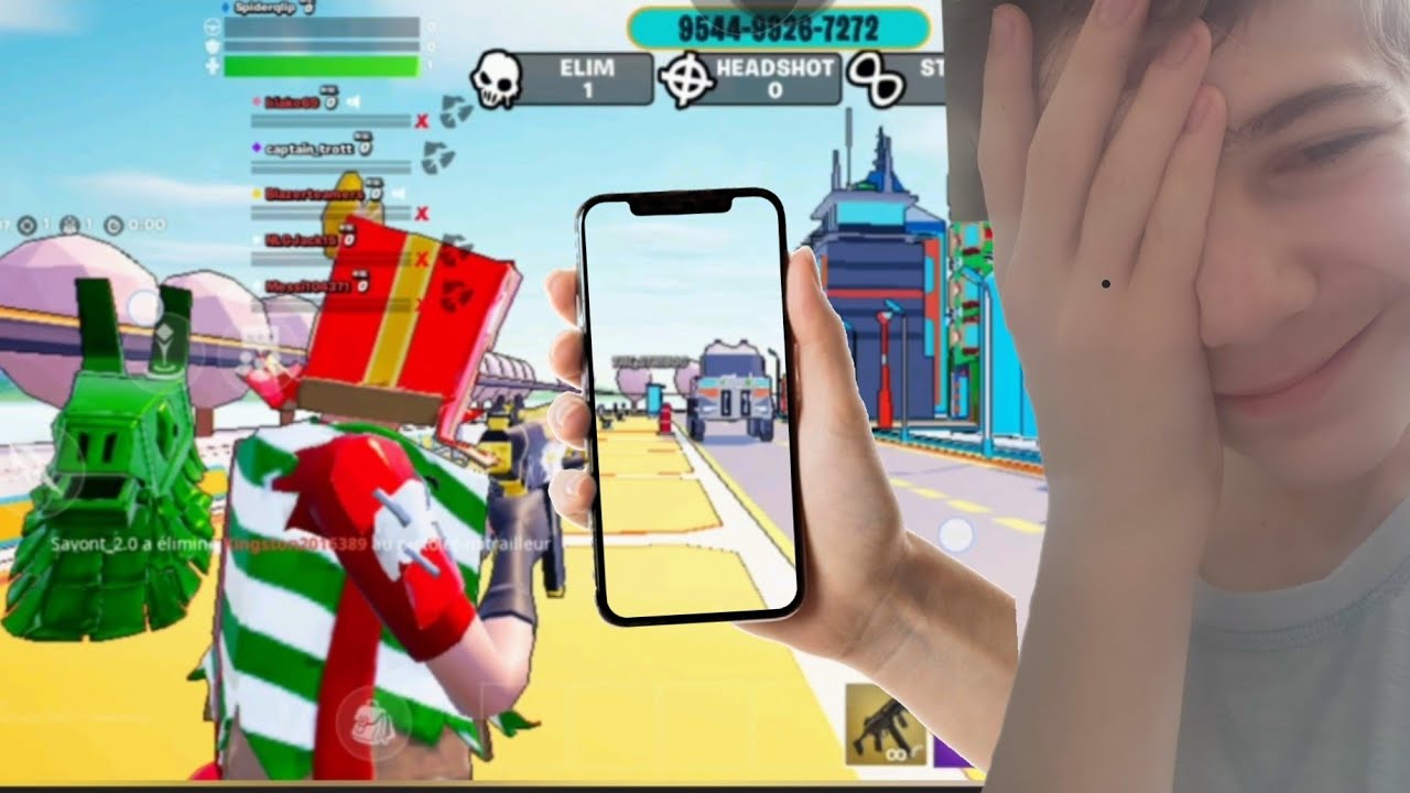 je joue a fortnite mobile (toon gun game) - YouTube
