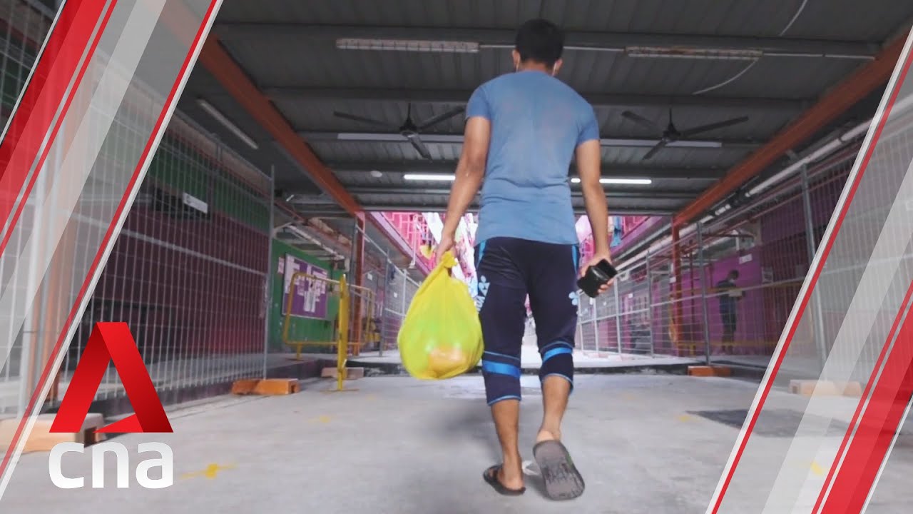 COVID-19: Inside a migrant worker dormitory in Singapore - YouTube