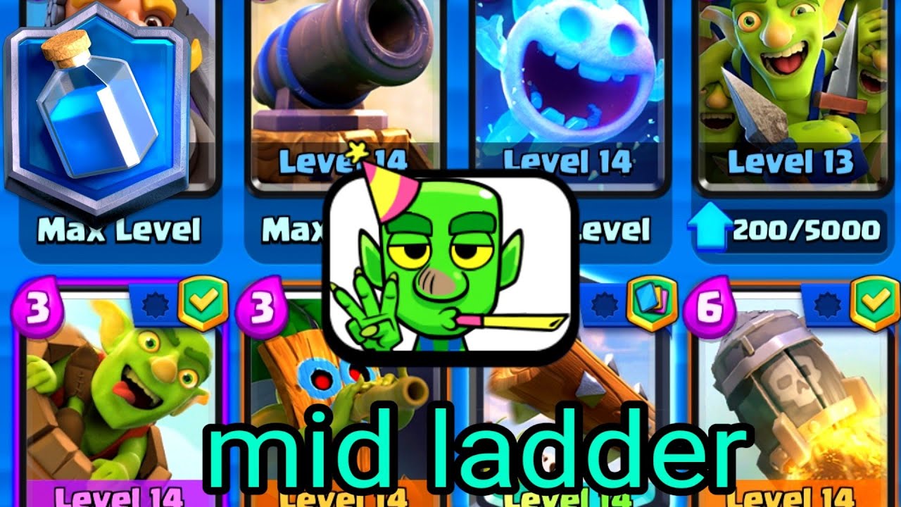 Playing log bait deck on mid-ladder in clash royale - YouTube