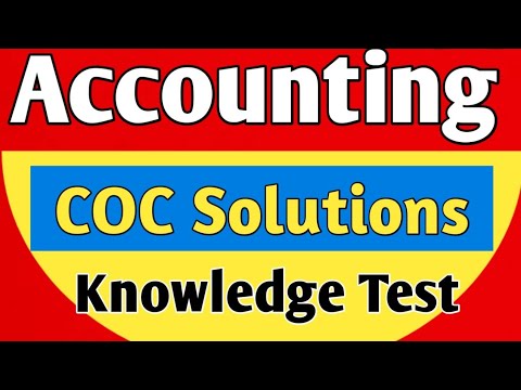 Accounting Knowledge Test Coc solutions/Theory Test/Accounts & Budget ...