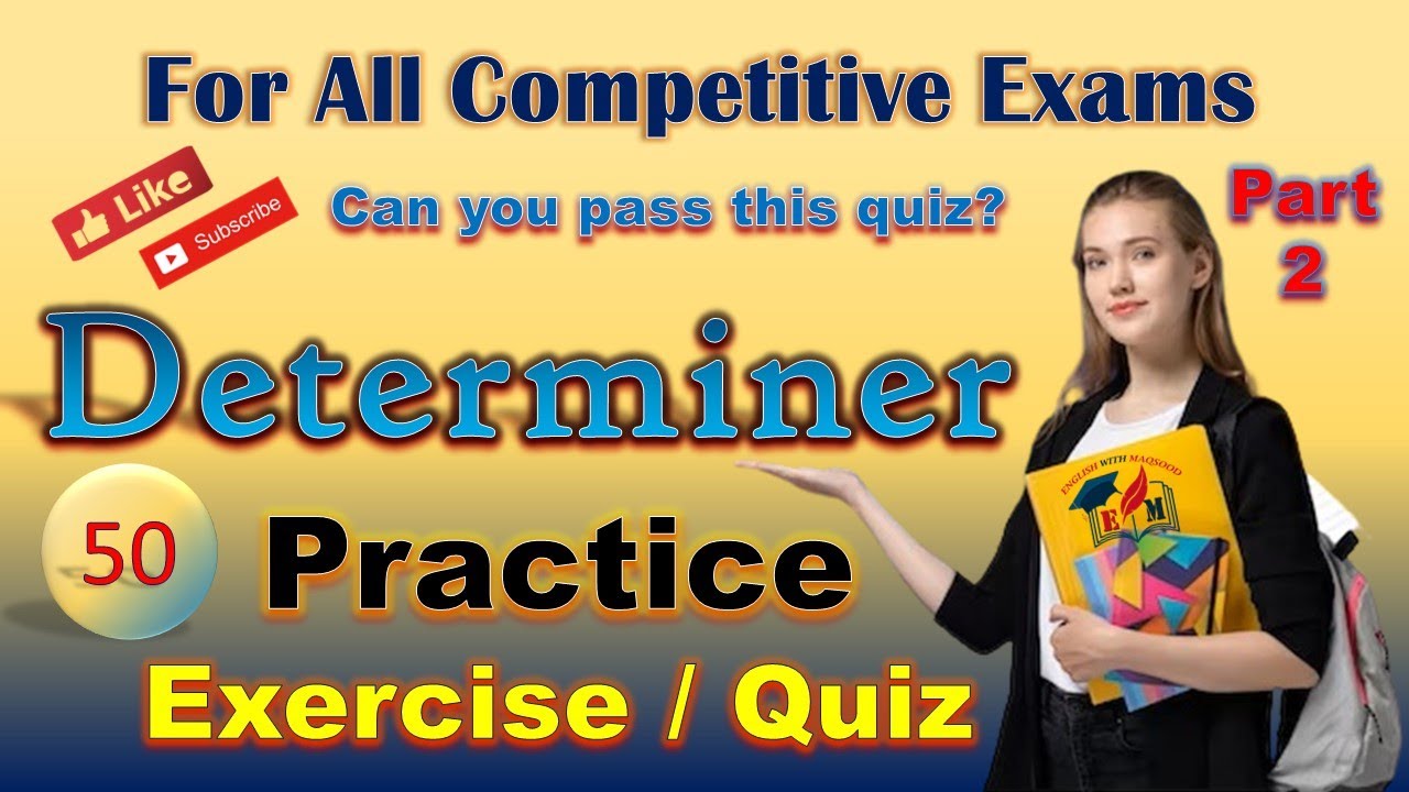 Determiner Quiz with Answers | can you pass this Quiz | Part 2 | MCQs ...