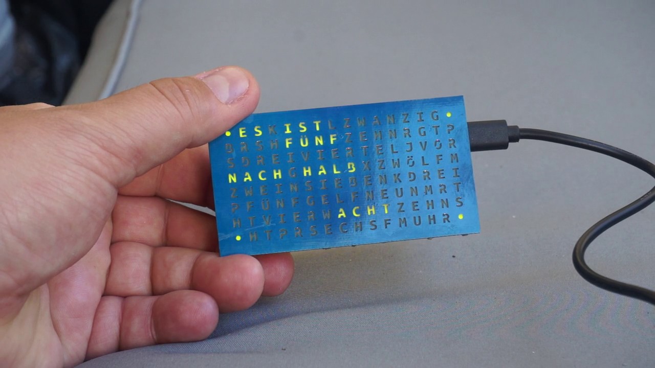 Wordclock Mini V2 - YouTube