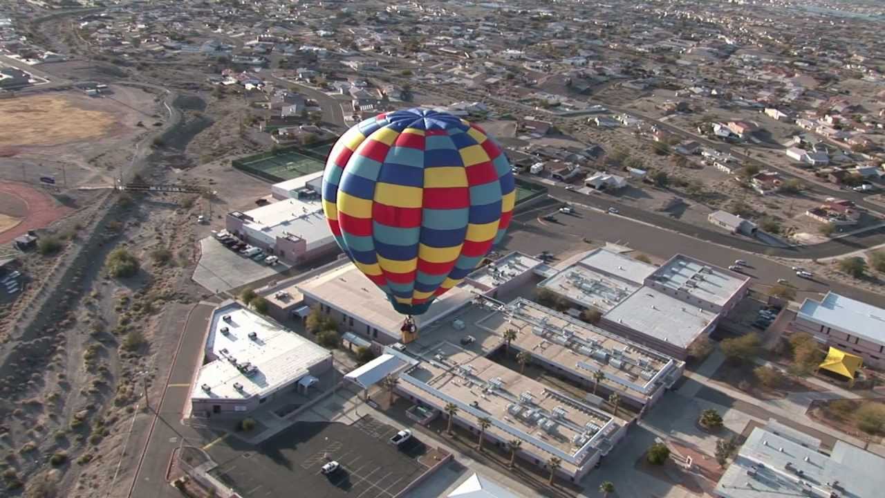 Hot Air Balloon - Bottoms Up Flight - Lake Havasu - YouTube