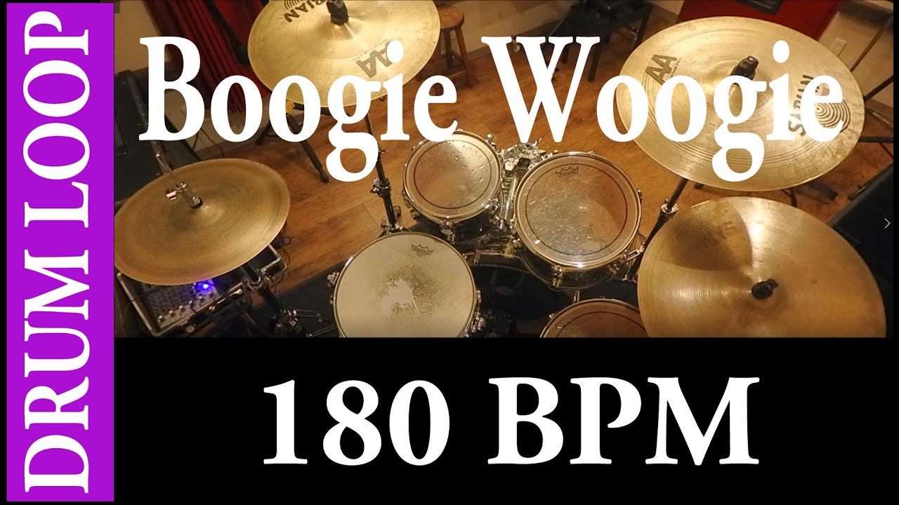 Boogie Woogie drum Loop 180 BPM - YouTube