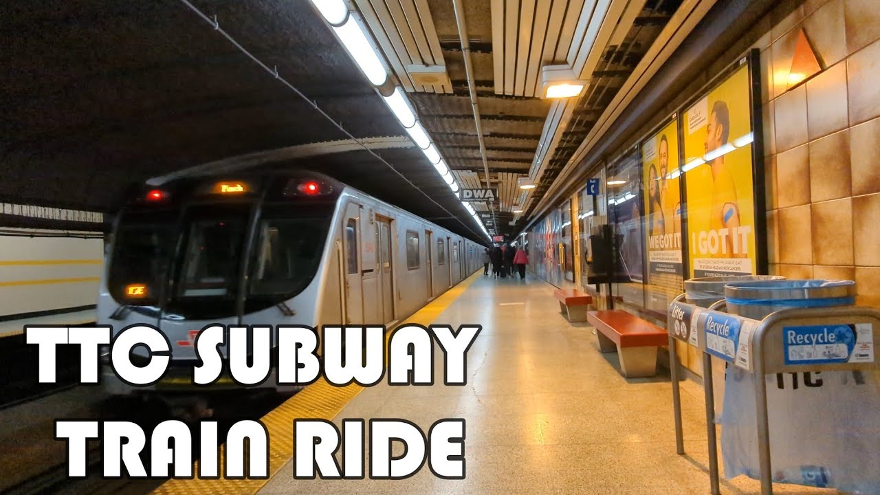 TTC Subway Train Ride on Line 1 from St Patrick Station To College ...