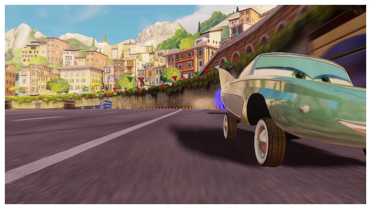 Cars 2 The Video Game | Flo - Race Mode | Mountain Run 2 Laps - YouTube