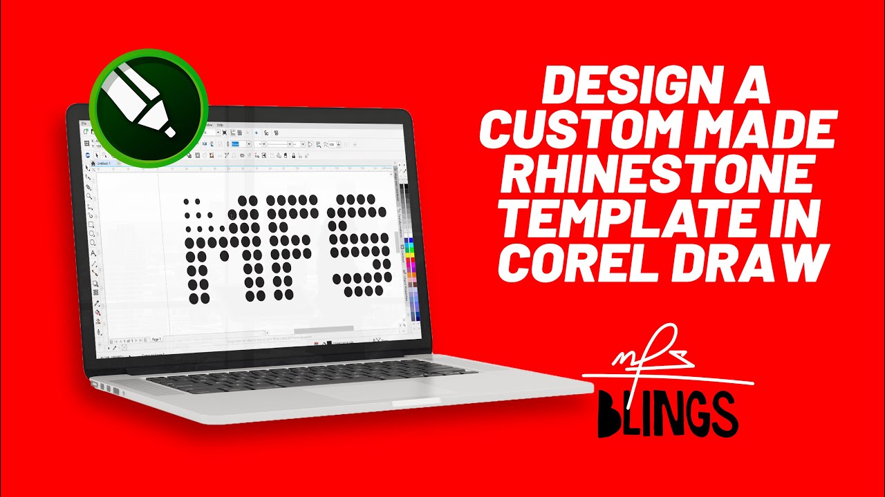 DESIGN A CUSTOM MADE RHINESTONE TEMPLATE IN COREL DRAW - YouTube