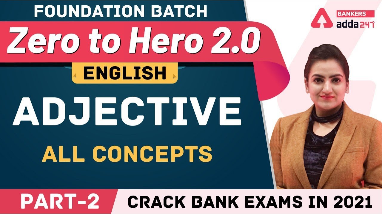 Adjective Full Concepts in English Grammar (L-2) | Banking Foundation ...