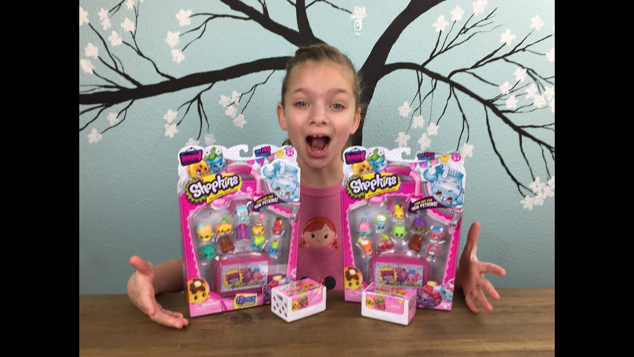 Shopkins Season 4 - NEW OPENING!! 2 Twelve Packs + 2 Blind Bag Crates ...
