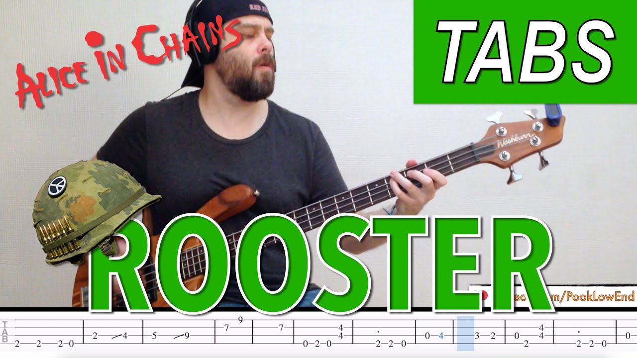 Alice in Chains – Rooster | Bass Cover + Tabs On Screen | PookLowEnd ...