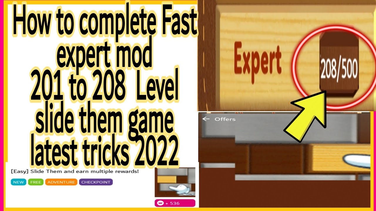How to complete Fast 208 Level slide them game latest tricks 2022 - YouTube