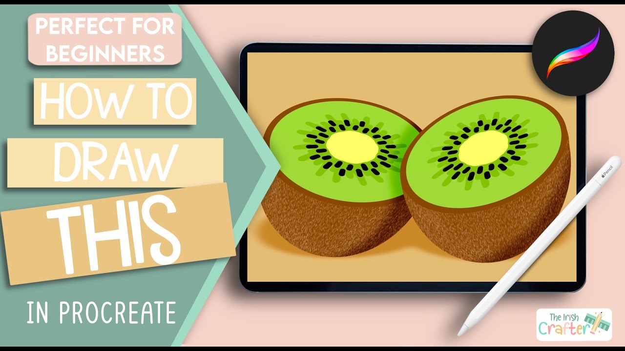 How to Draw a Kiwi in Procreate for Beginners | Easy Step-by-Step ...