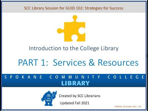 Introduction to the College Library, PART 1: Services & Resources - YouTube