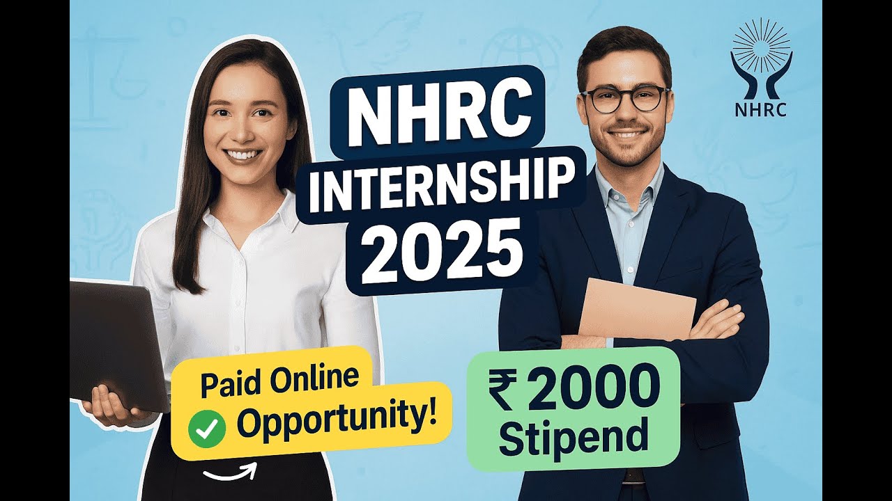 NHRC Short-Term Internship 2025: Paid Online Opportunity for Students! 🚀 - YouTube