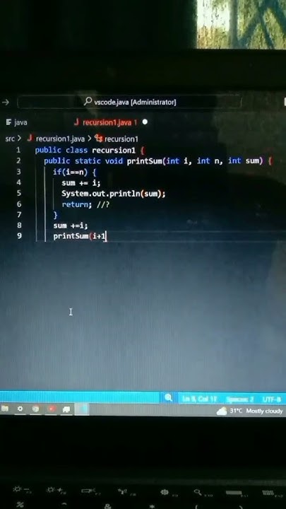 'Recursion in Java' #javacoding #coding #java #engineering #viralvideo - YouTube