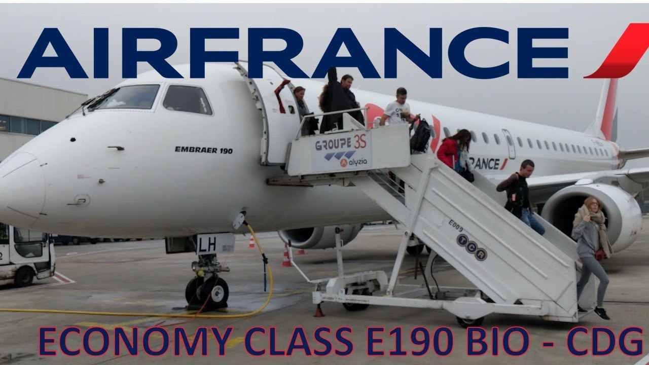 HOP! for Air France Economy Class Experience: E190 Bilbao to Paris CDG ...