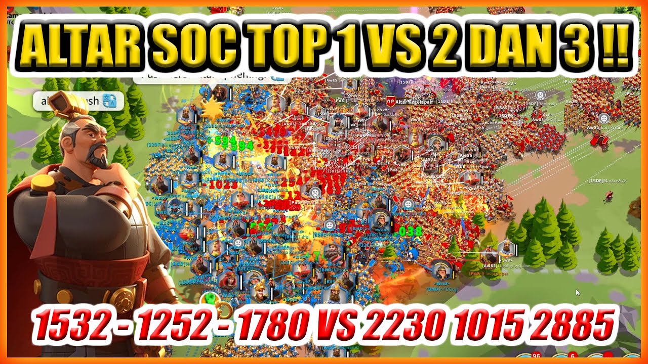 WAR ALTAR SOC KVK KD IMPERIUM DAMAI 1532 !! TOP ALIANSI DAN TOP POWER ...