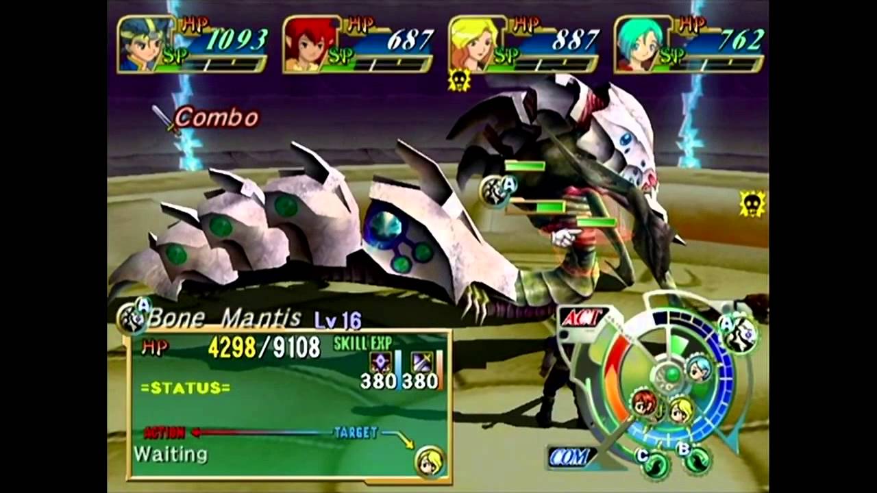 Grandia Xtreme Boss Fight Bone Mantis - YouTube