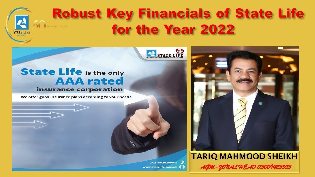 Strong Key Financials of State Life By Tariq Sheikh - YouTube
