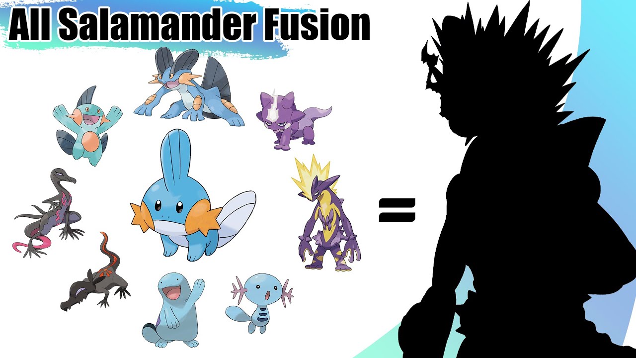 All Salamander Pokémon Fusion (Gen 1 - Gen 8) - YouTube